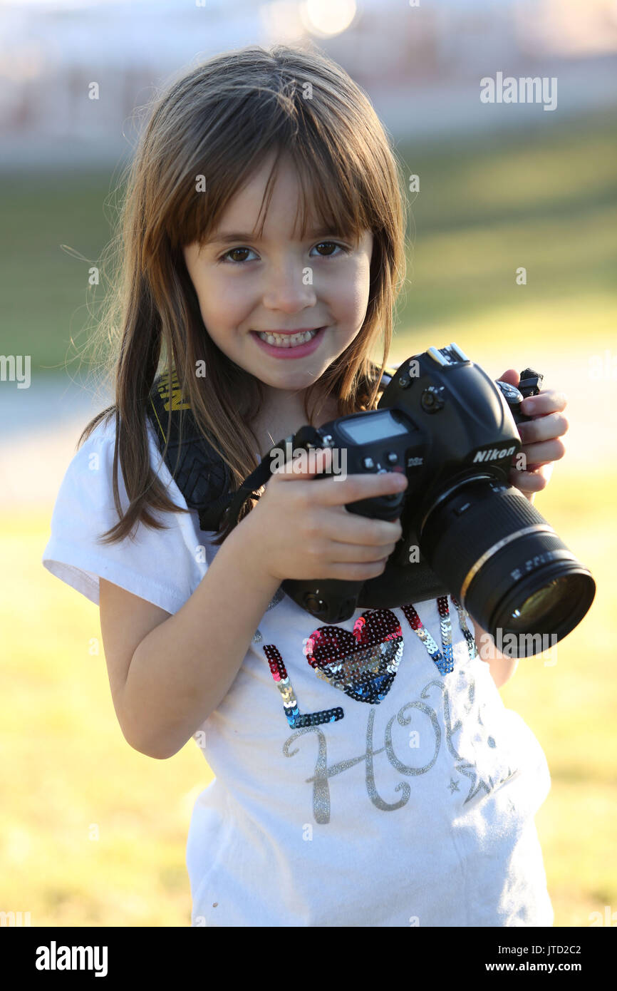 Child, girl; 7 years; Isolated Stock Photo - Alamy