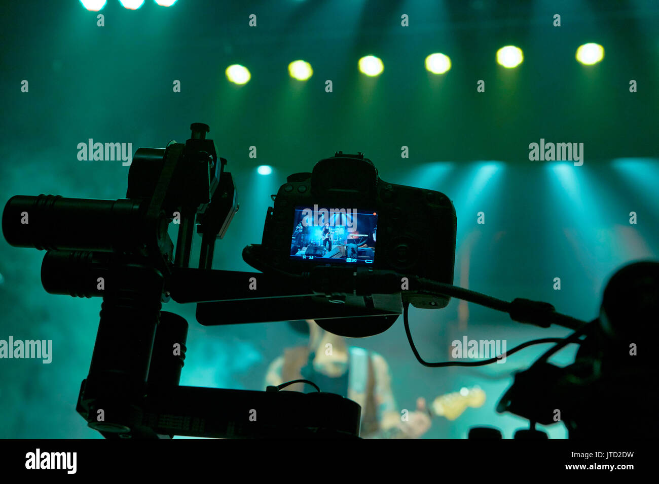 People, filming, program, studio, stage band singer Stock Photo - Alamy