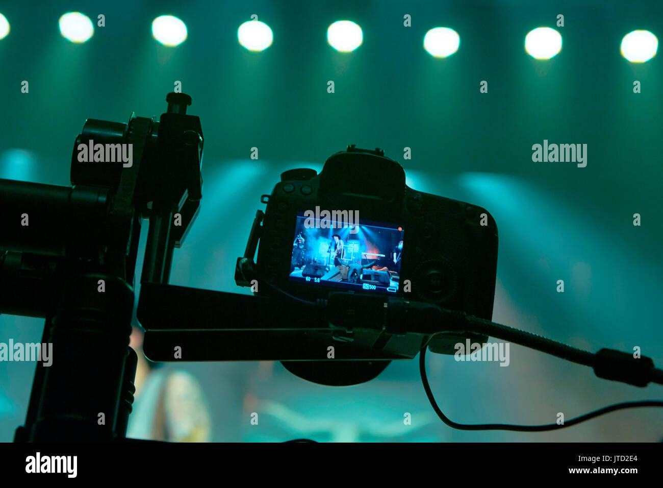 People, filming, program, studio, stage band singer Stock Photo - Alamy
