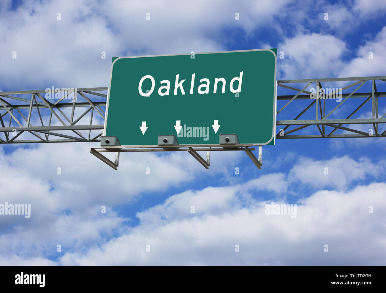 Highway interstate Sign of Oakland Stock Photo - Alamy