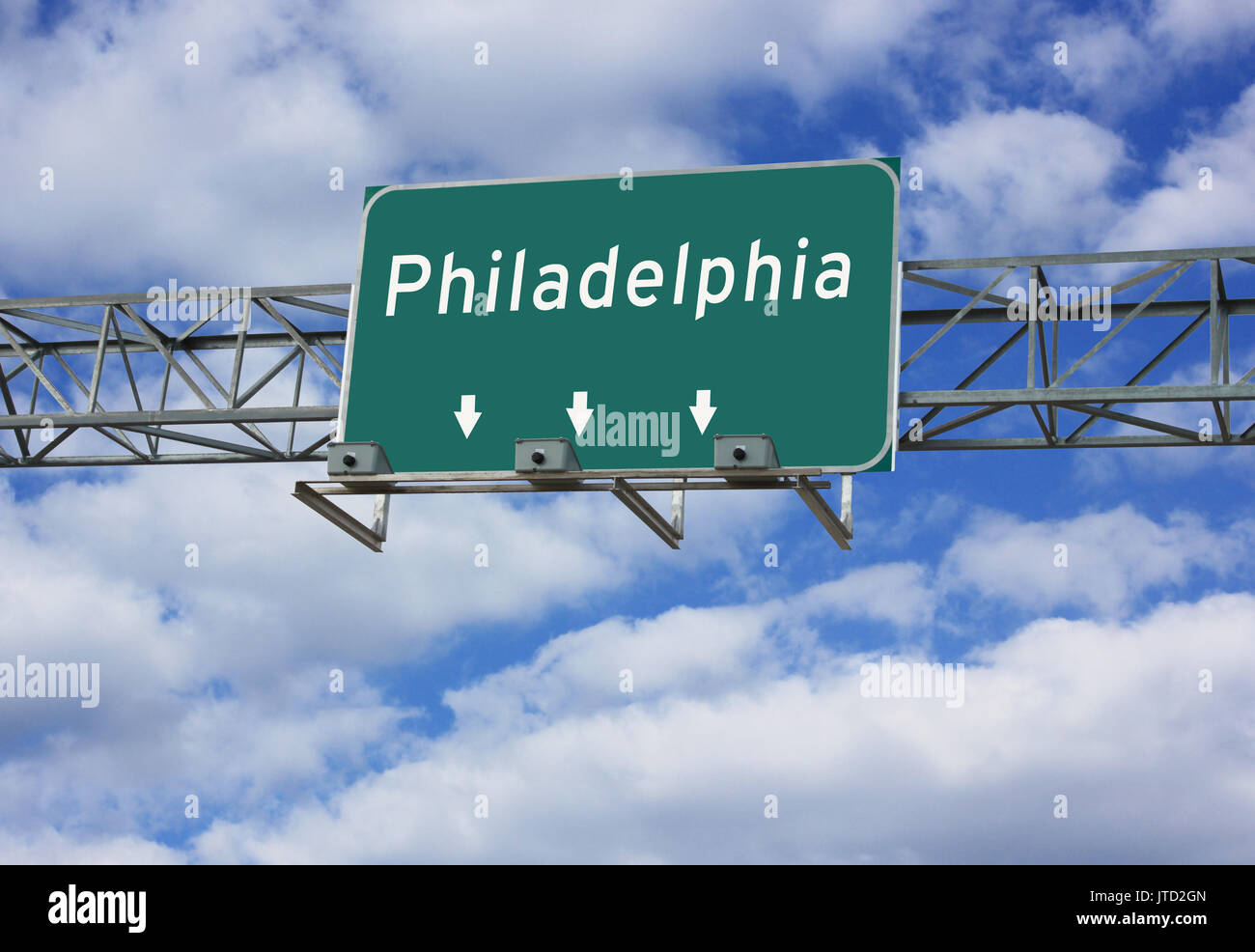 Highway interstate Sign of Philadelphia Stock Photo - Alamy