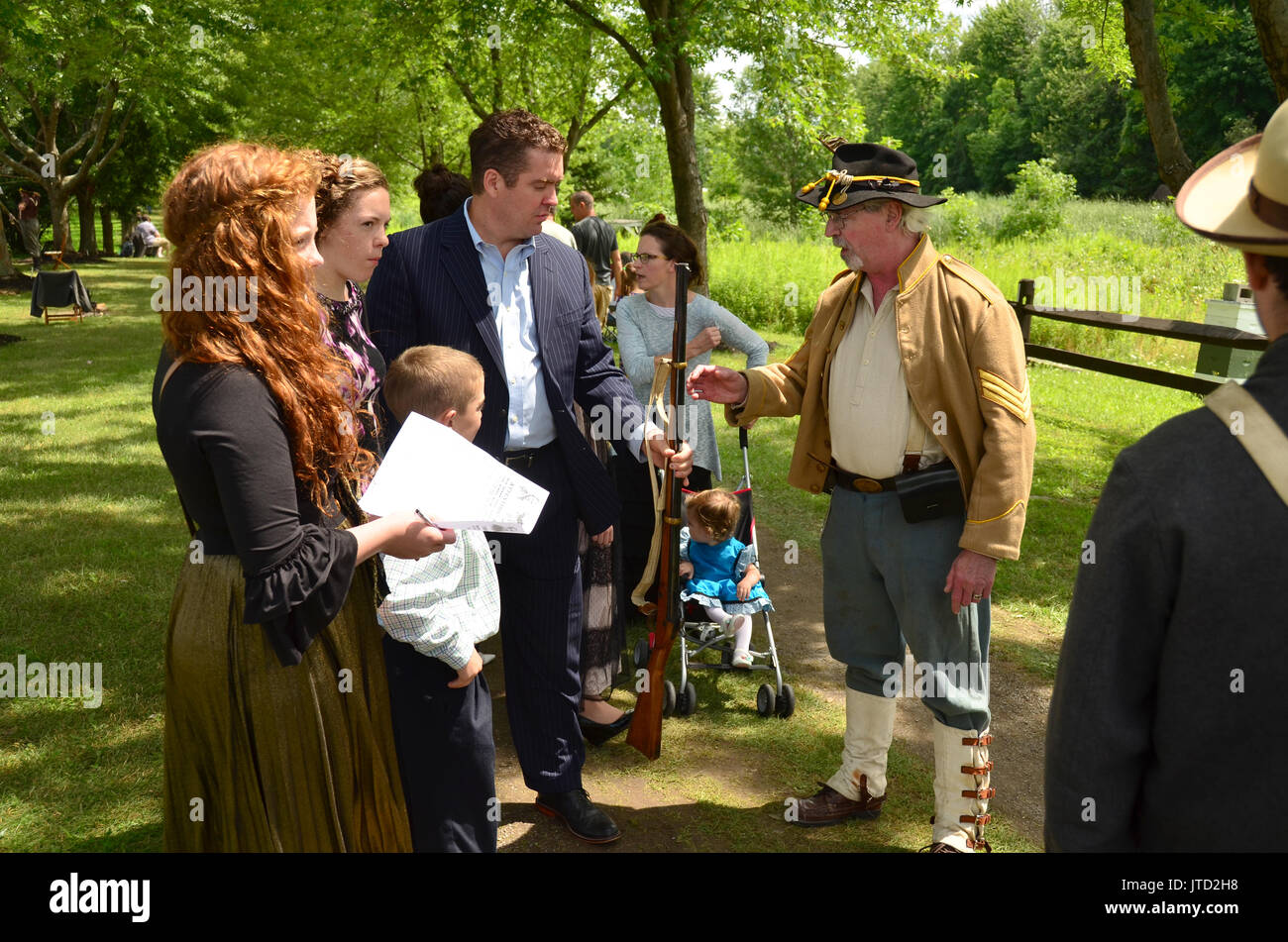 Civil War reenactment, Rochester NY.union jack Stock Photo - Alamy