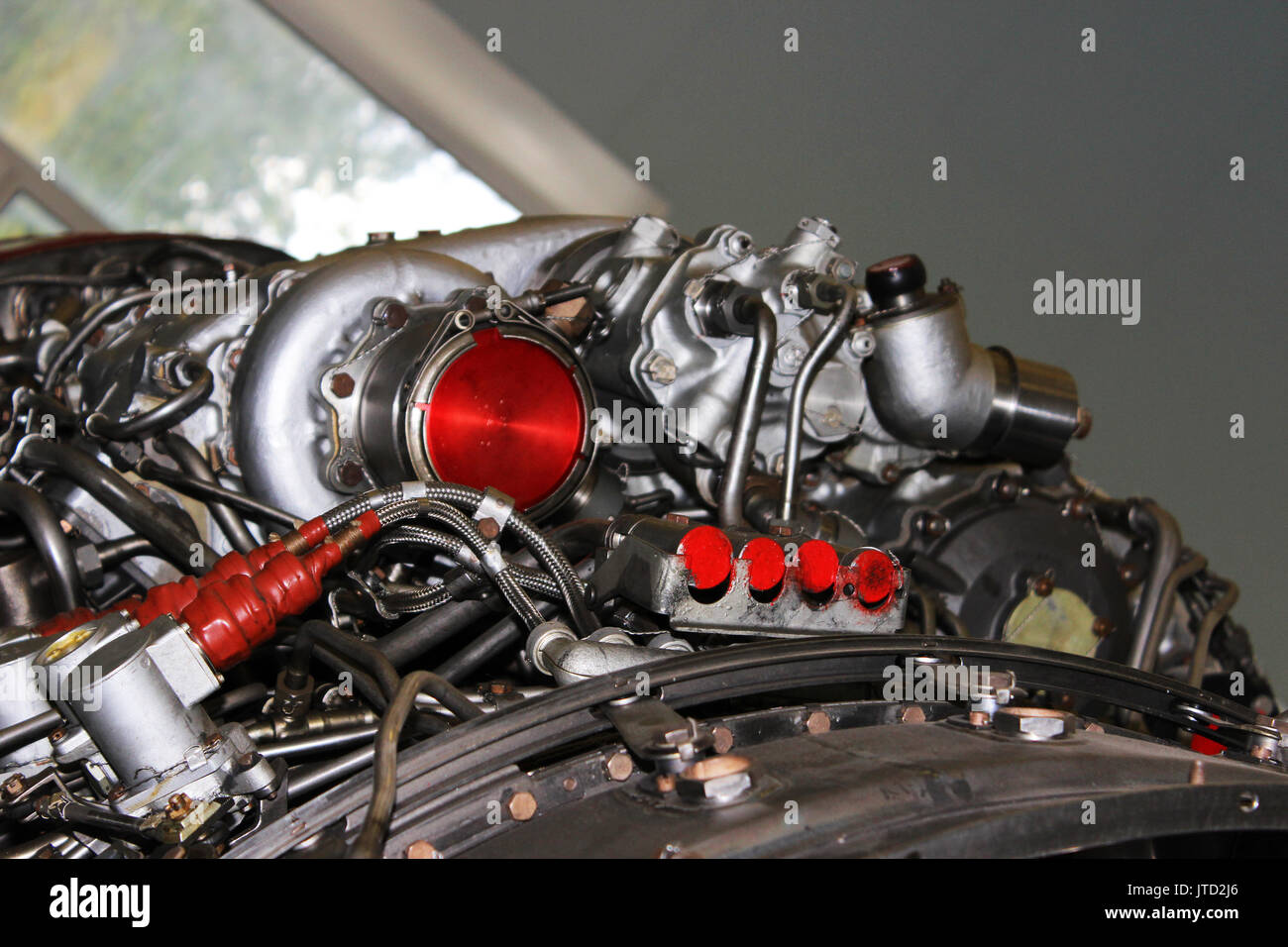 the internal structure of the aircraft engine, army aviation, military ...
