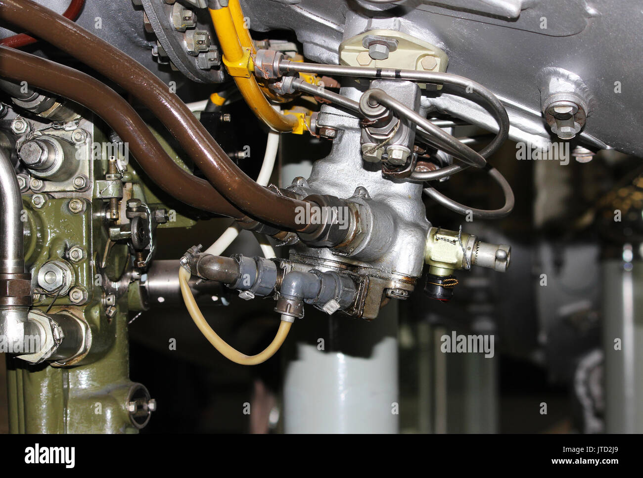 the internal structure of the aircraft engine, army aviation, military ...