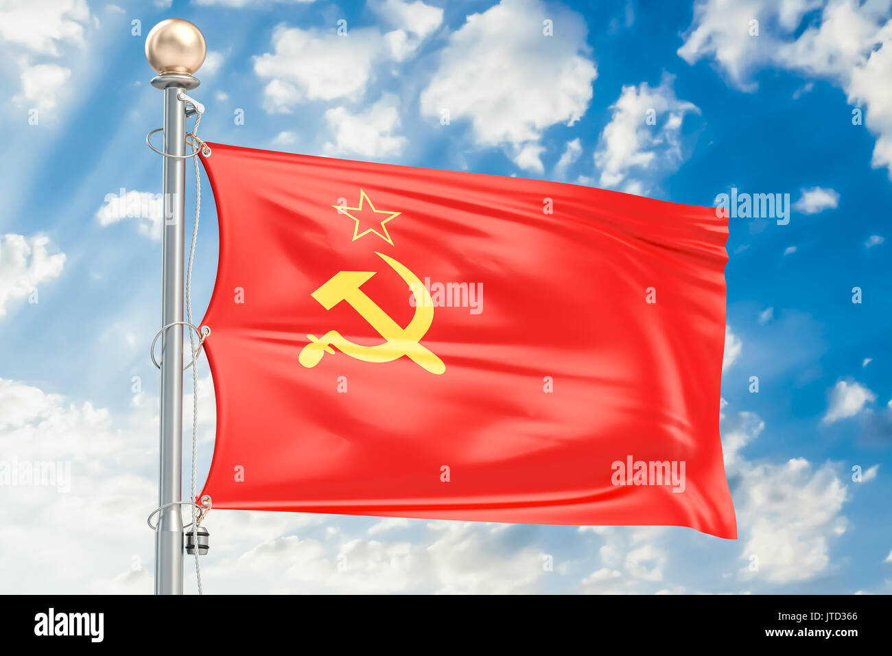 Soviet Flag Waving