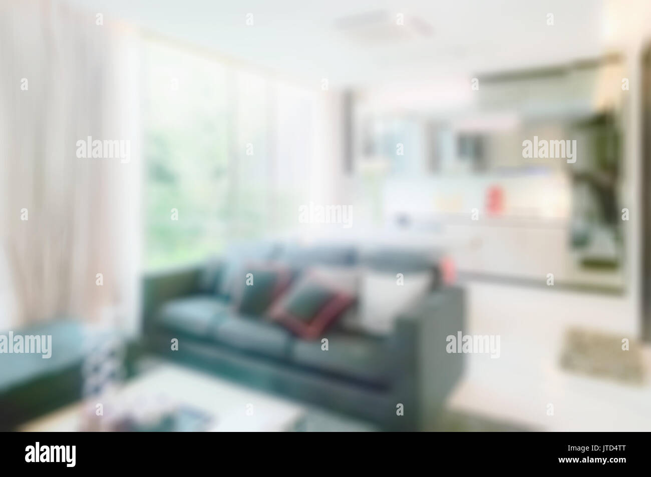 blur image of modern living room interior Stock Photo - Alamy