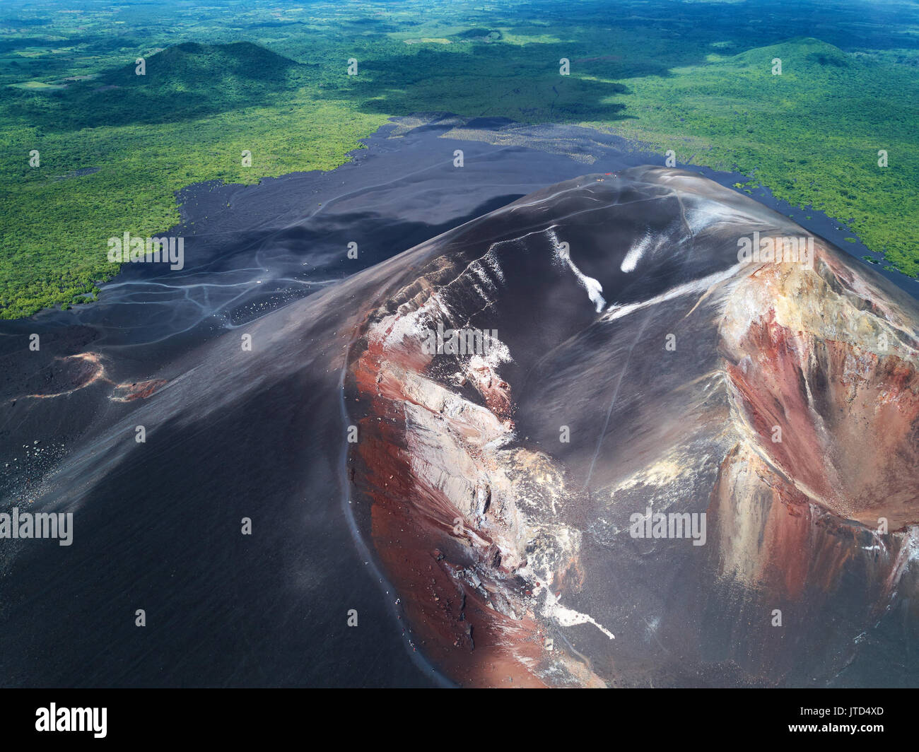 Top aerial view of volcanic eruption hi-res stock photography and ...