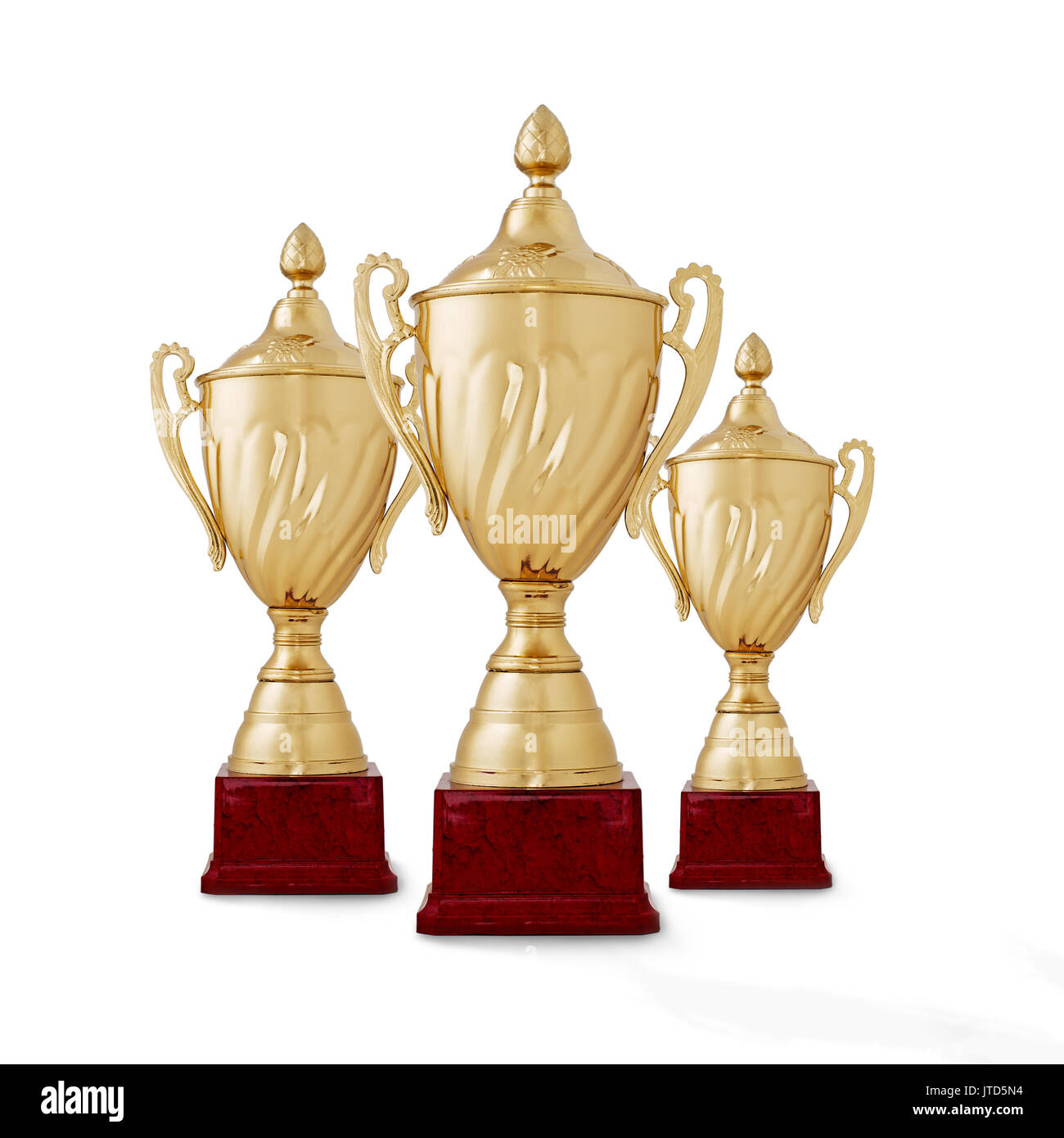 Three gold championship trophies to be awarded to the winners in a ...