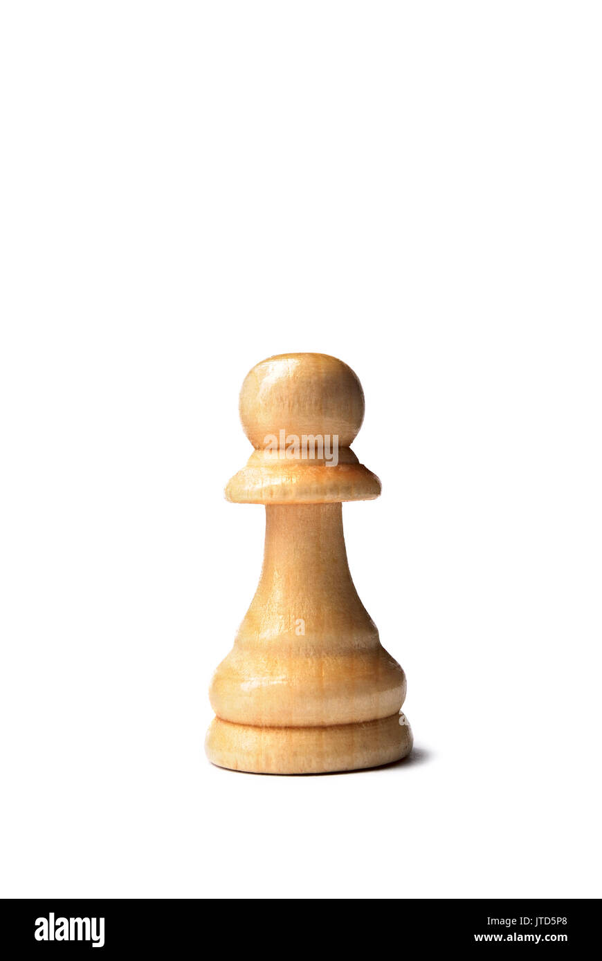 White chess piece pawn on white background Stock Photo - Alamy