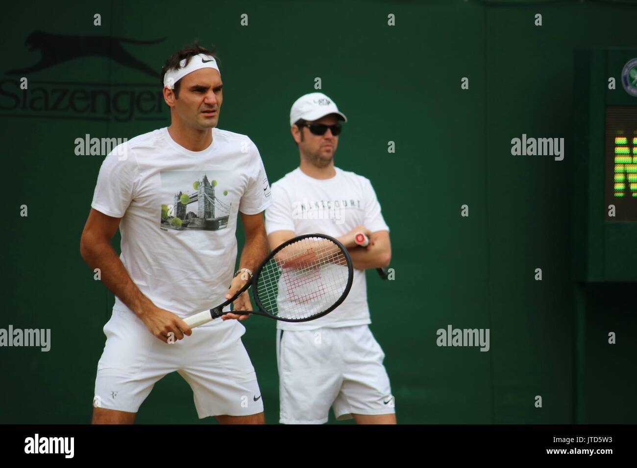2017 Wimbledon Championships - Practice Sessions Featuring: Roger ...
