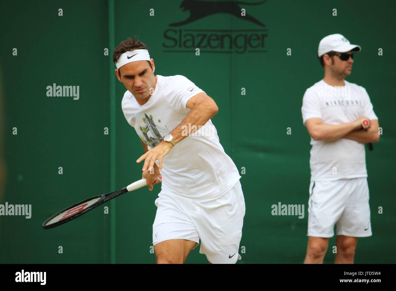 2017 Wimbledon Championships - Practice Sessions Featuring: Roger ...