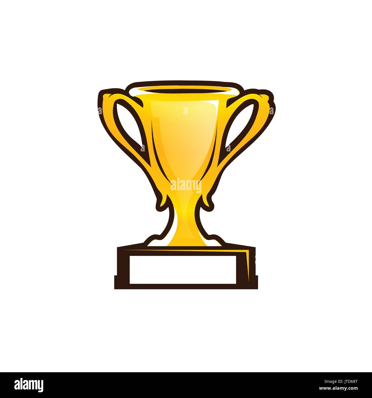gold prize cup illustration, icon design, isolated on white background ...