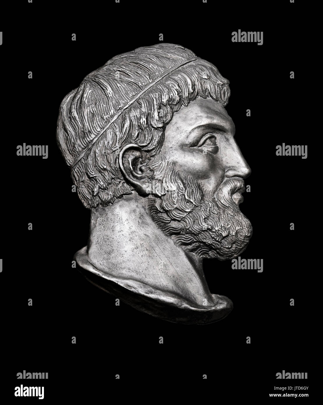 Greek Novelist Sophocles on Black Background Stock Photo - Alamy