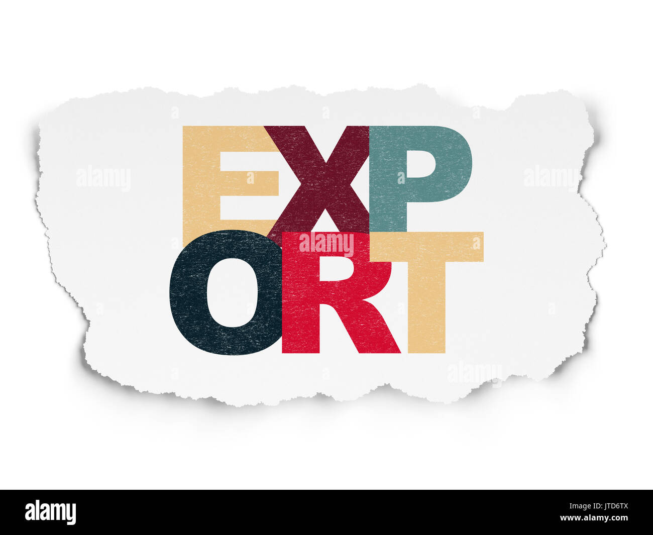 Business concept: Export on Torn Paper background Stock Photo - Alamy
