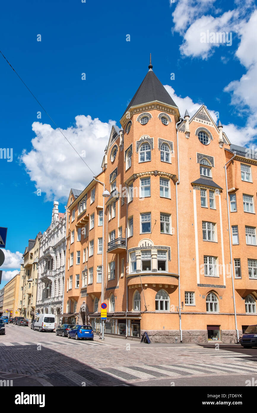 Fabianinkatu street in Helsinki. Finland, Scandinavia, Europe Stock ...