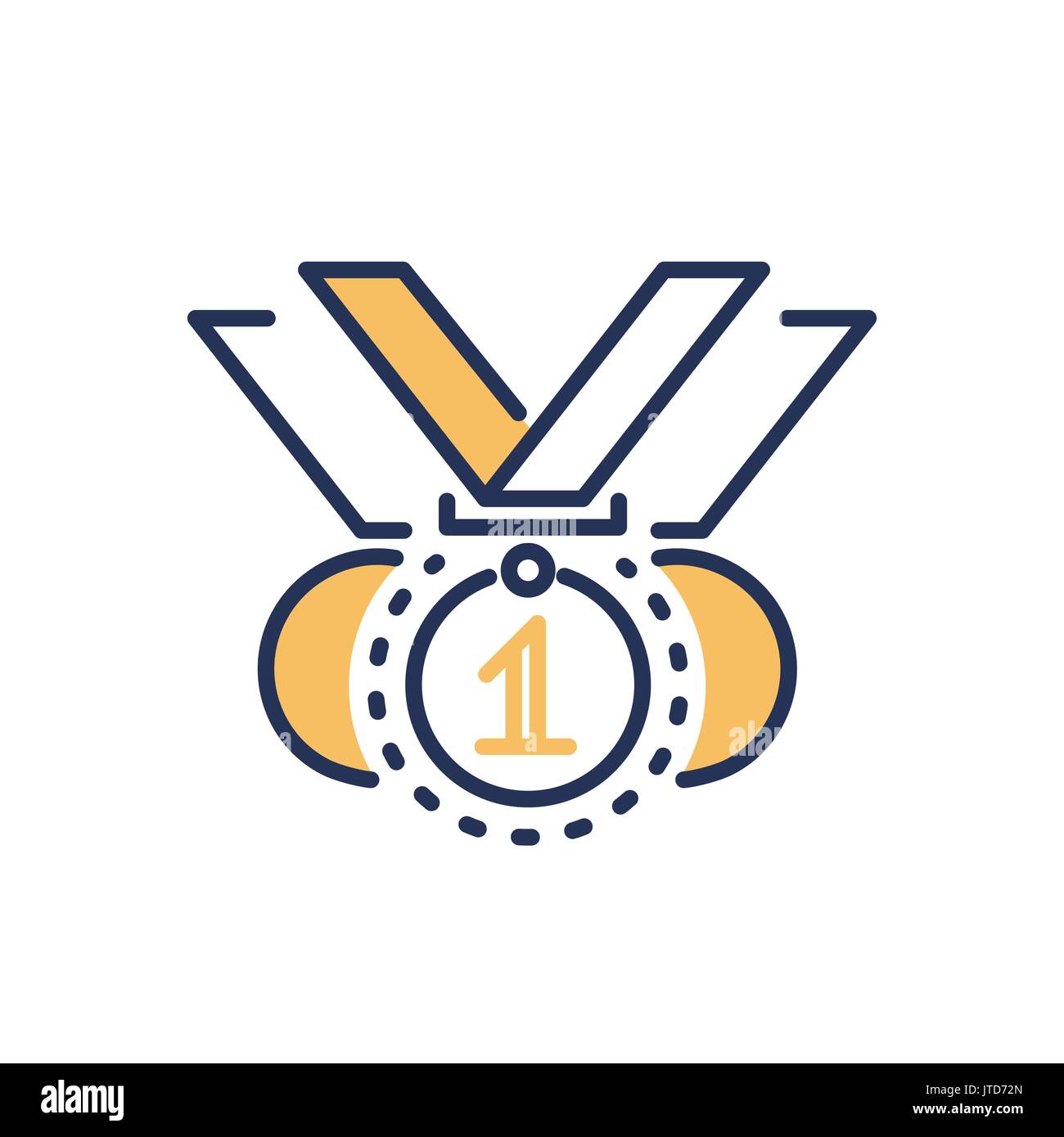 Competition award - modern vector line design icon Stock Vector Image ...