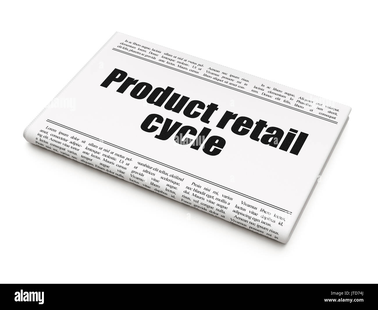 Advertising concept: newspaper headline Product retail Cycle Stock ...
