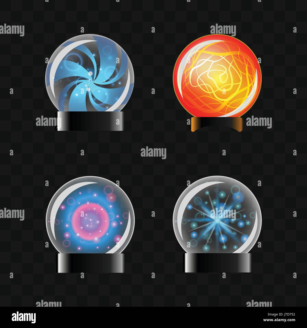 Fortune Sphere - vector set of magical balls clip art Stock Vector ...