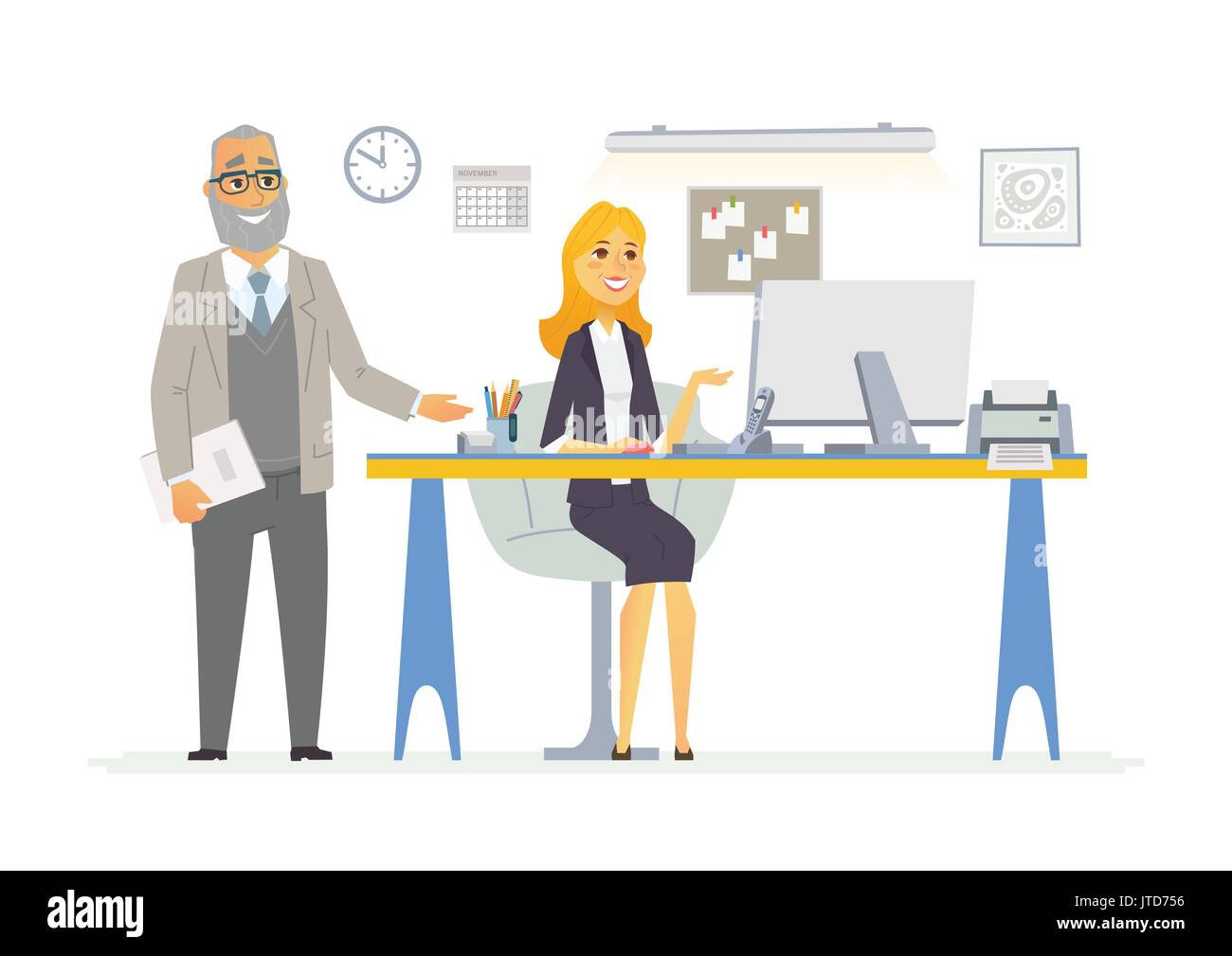 Office Life - modern vector cartoon business characters illustration ...