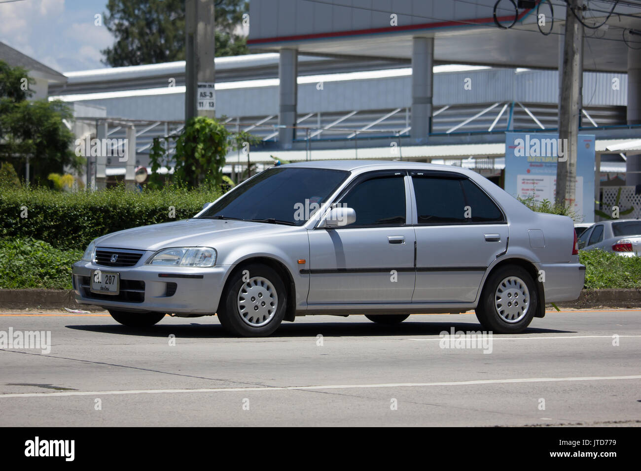 CHIANG MAI, THAILAND - JULY 27 2017: Private Honda City Compact car ...