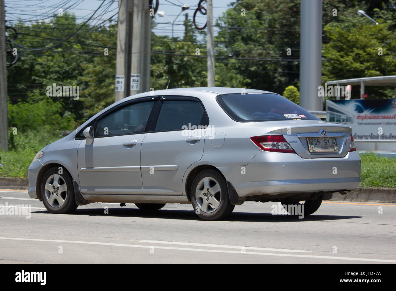 CHIANG MAI, THAILAND - JULY 27 2017: Private Honda City Compact car ...