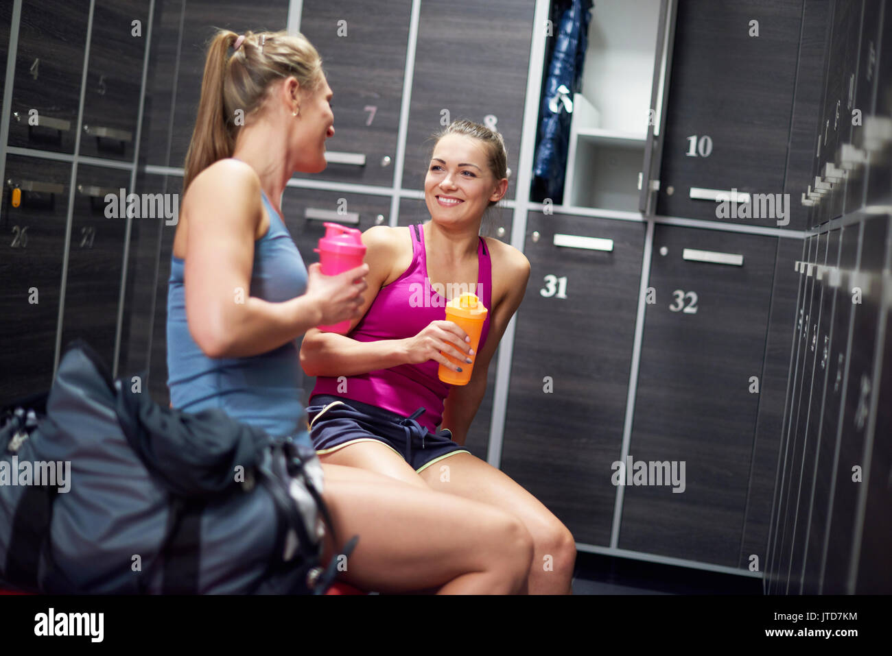 Resting before hard exercises at the gym Stock Photo - Alamy