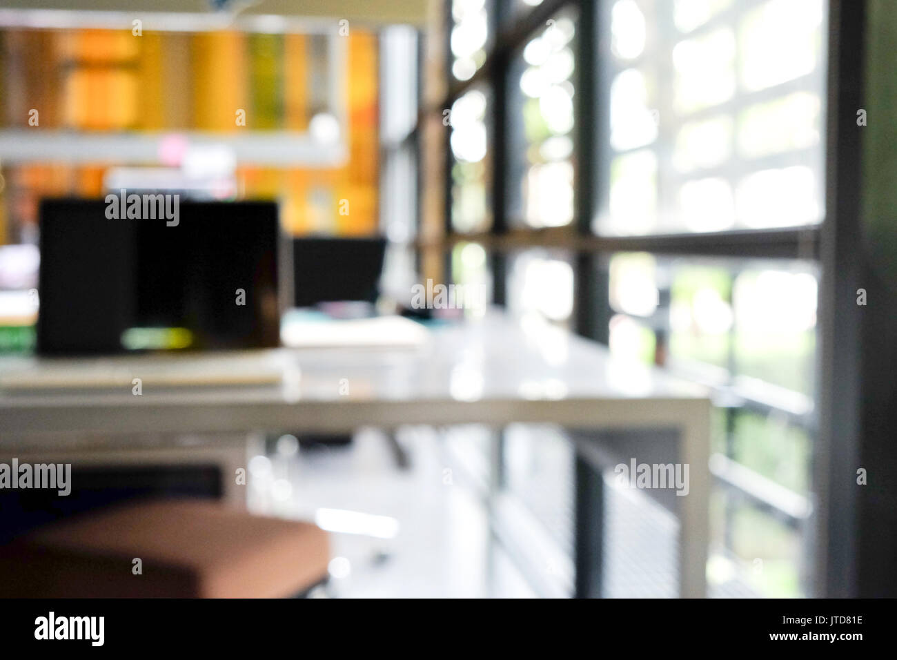 Office desk background, out of focus Stock Photo - Alamy
