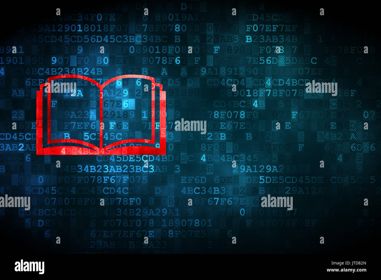 Science concept: Book on digital background Stock Photo - Alamy