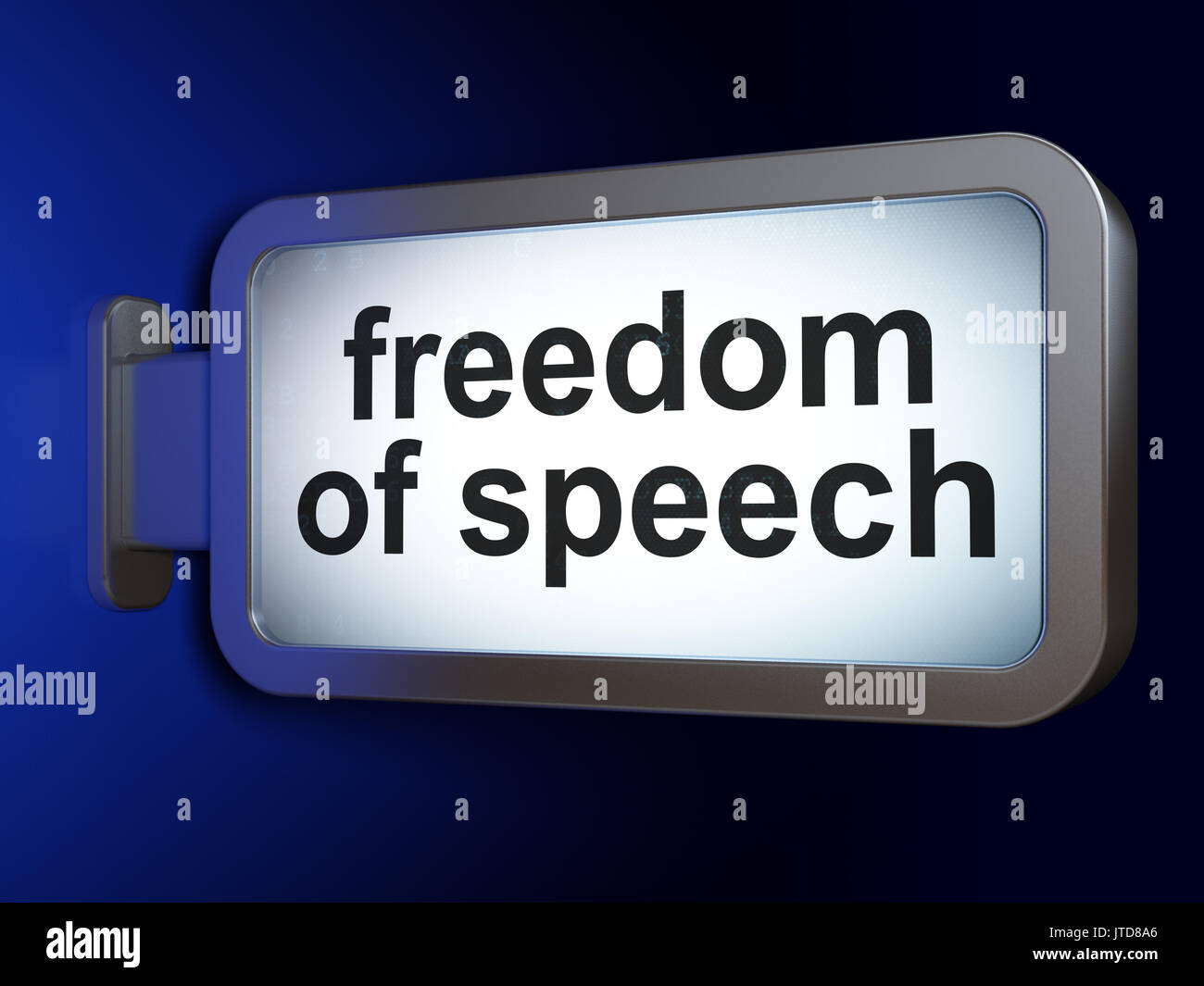 Political concept: Freedom Of Speech on billboard background Stock ...
