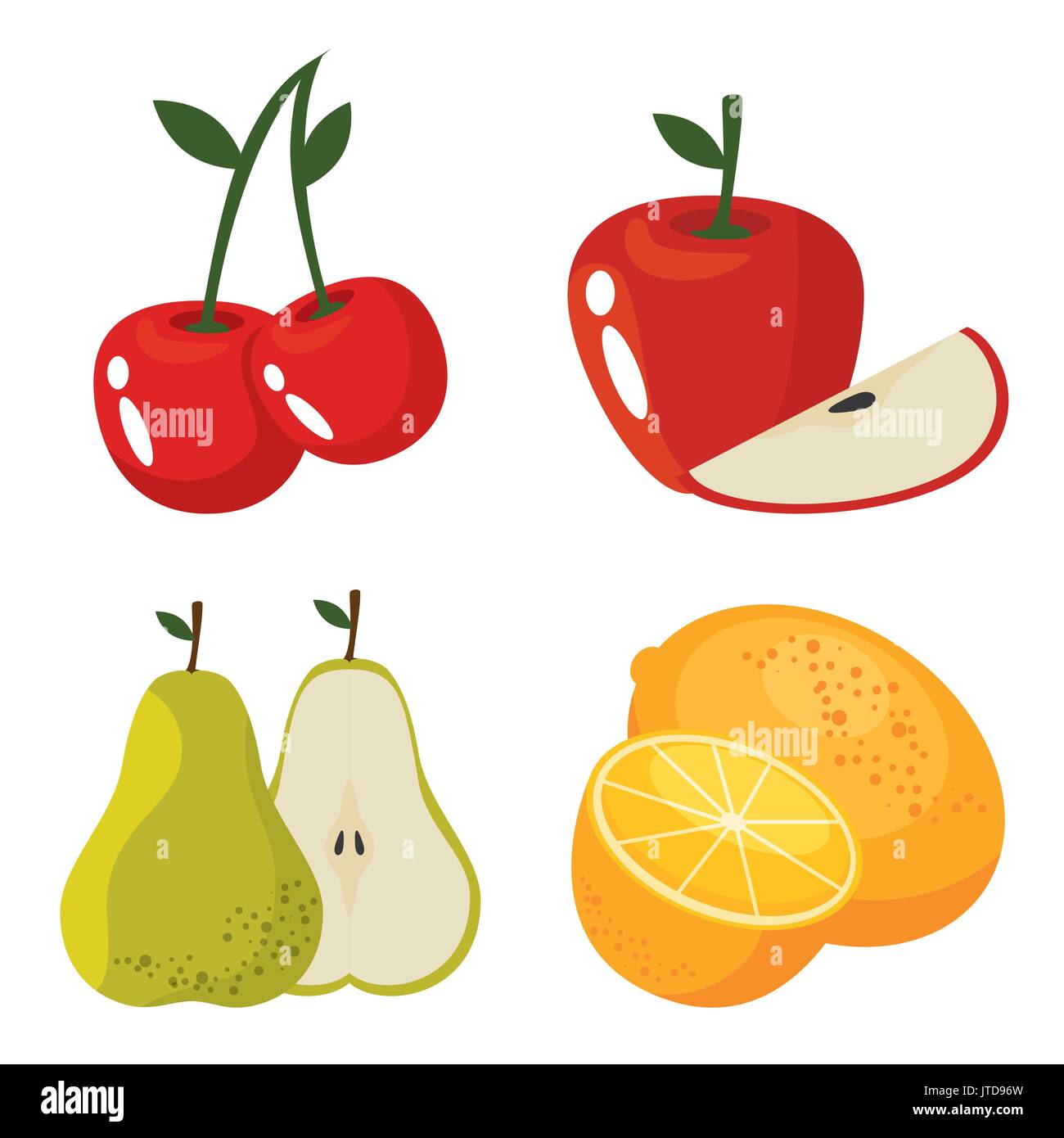 fresh organic fruit concept vector illustration graphic design Stock ...