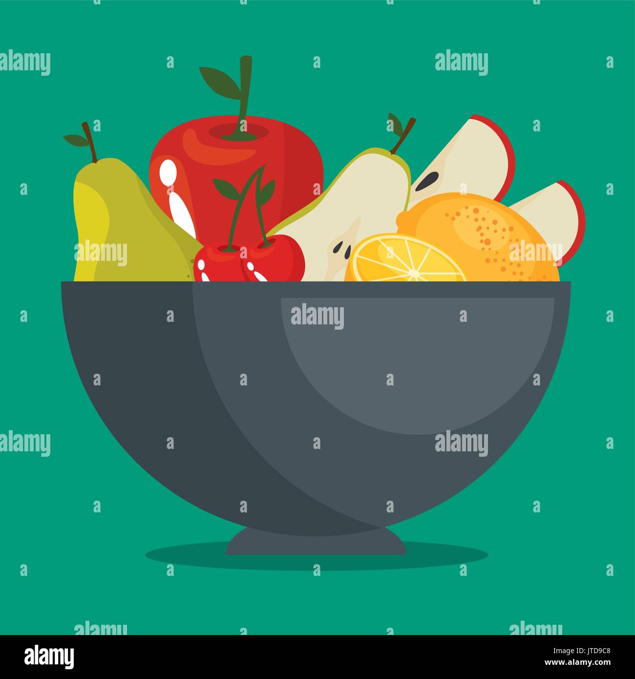 fresh organic fruit concept Stock Vector Image & Art - Alamy