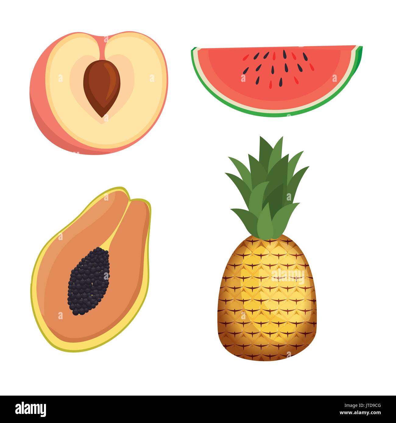 fresh organic fruit concept Stock Vector Image & Art - Alamy
