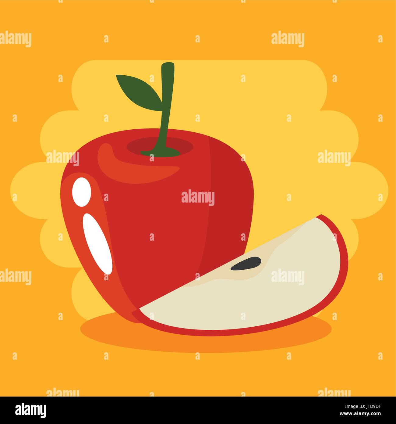 fresh organic fruit concept Stock Vector Image & Art - Alamy