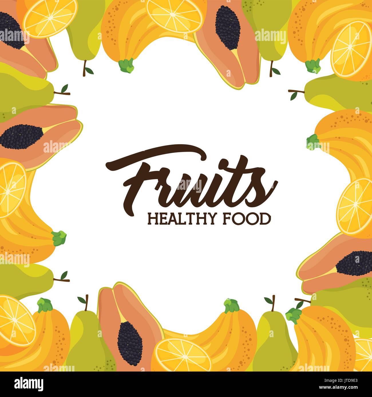 fresh organic fruit concept Stock Vector Image & Art - Alamy