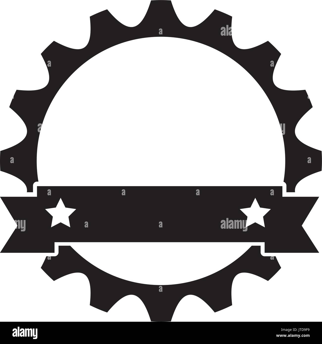 gears machine with ribbon Stock Vector Image & Art - Alamy