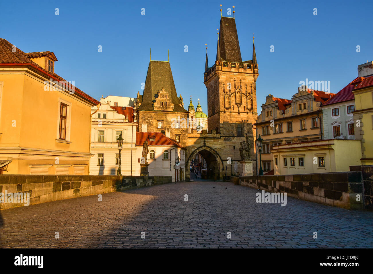 Lesser Town Bridge Towers on Charles Bridge, Prague Stock Photo - Alamy