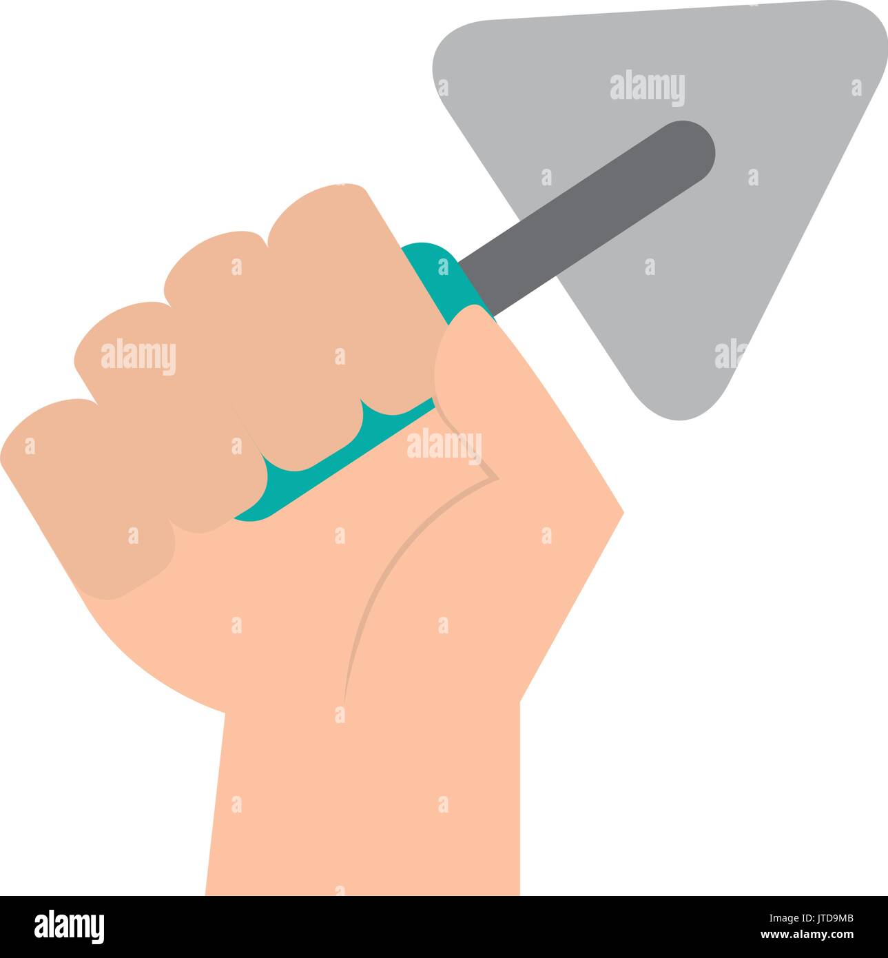 hand human with spatula of construction icon Stock Vector Image & Art ...