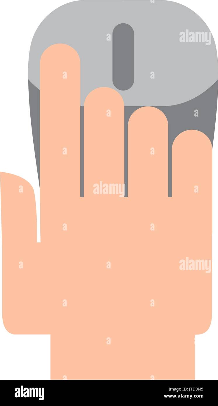 hand human with computer mouse Stock Vector Image & Art - Alamy