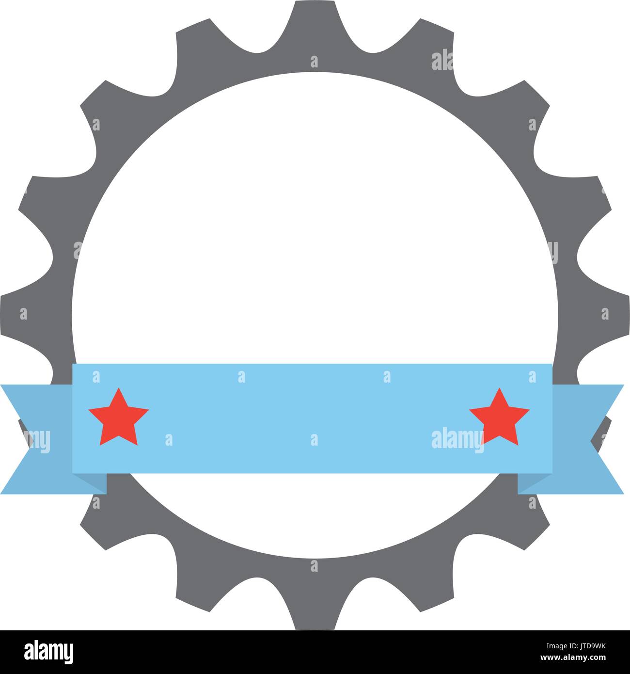 gears machine with ribbon Stock Vector Image & Art - Alamy