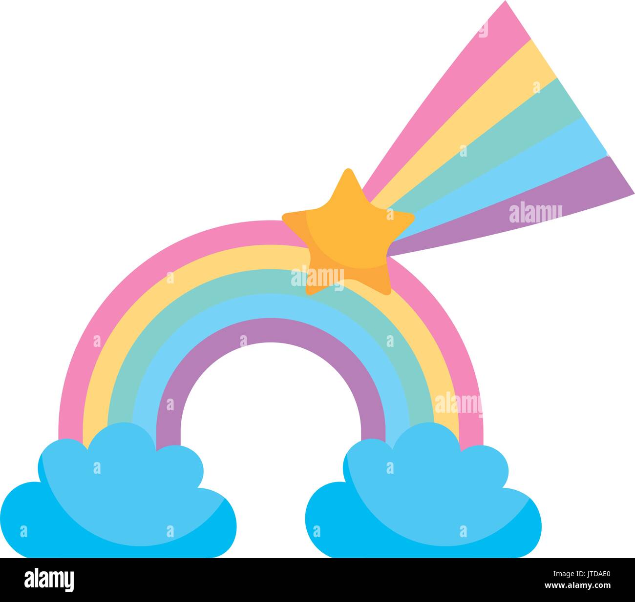 Cute shooting star cloud Stock Vector Images - Alamy