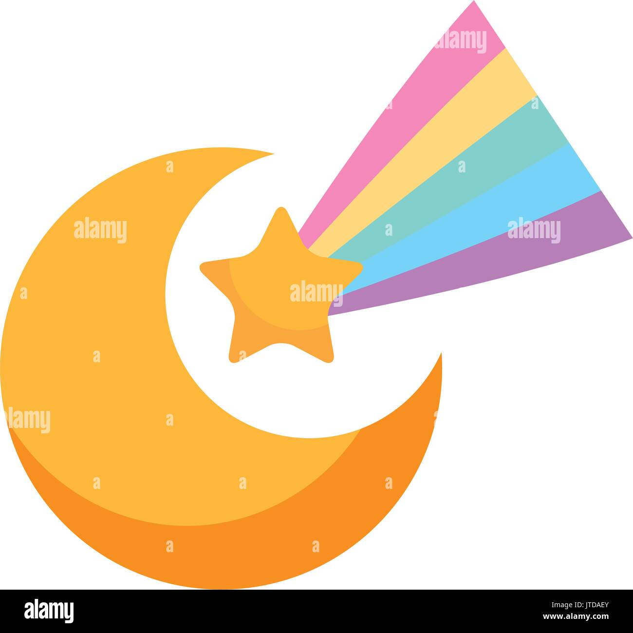 cute moon shooting star Stock Vector Image & Art - Alamy