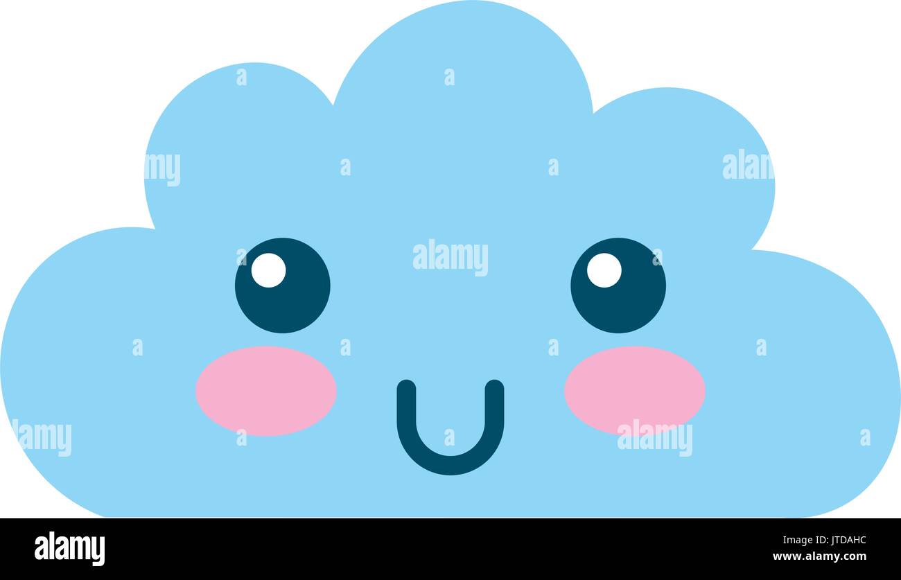 Beautiful fantasy cloud kawaii character Stock Vector Image & Art - Alamy