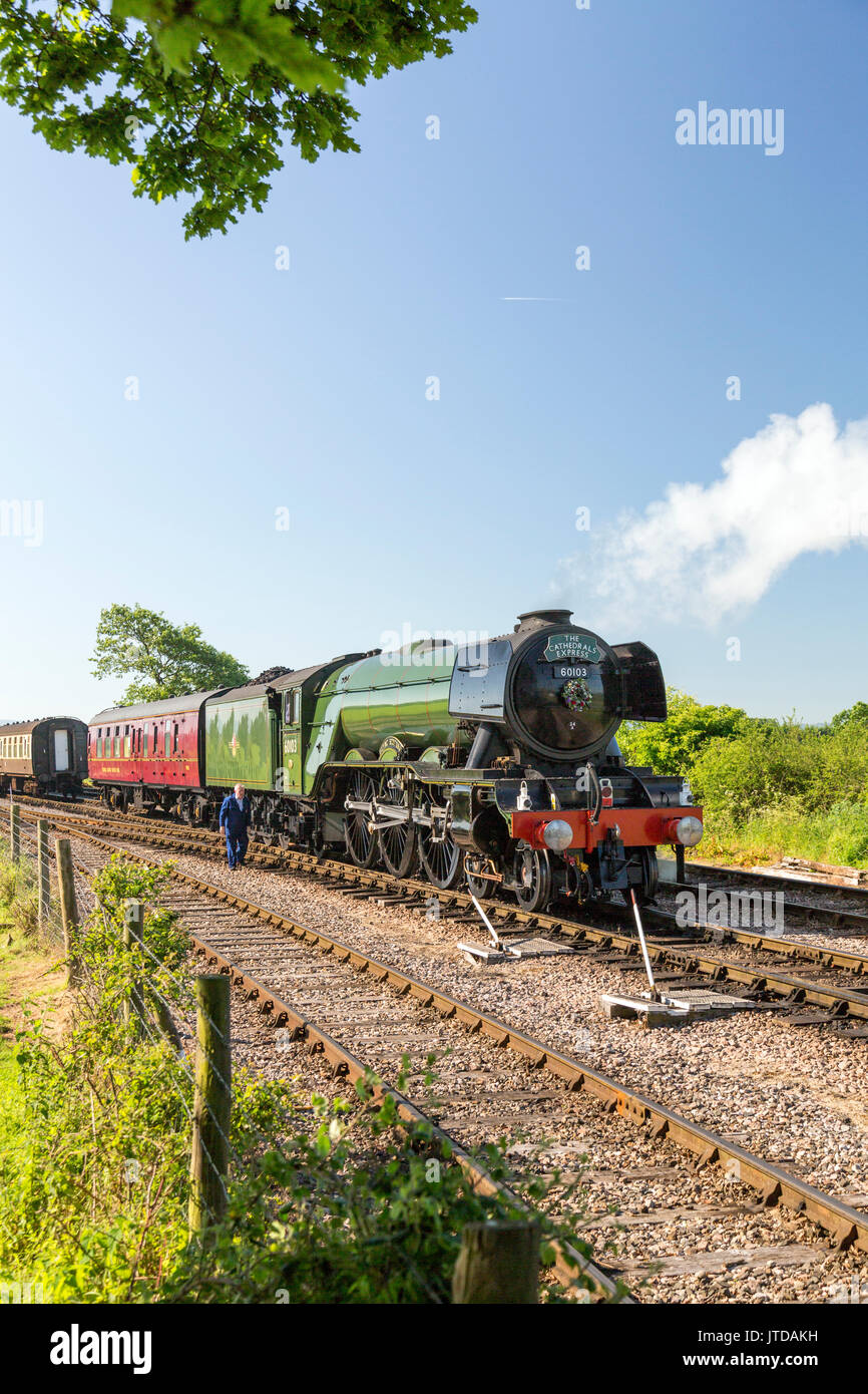 The world famous ex-LNER steam locomotive No.60103 'Flying Scotsman' at ...