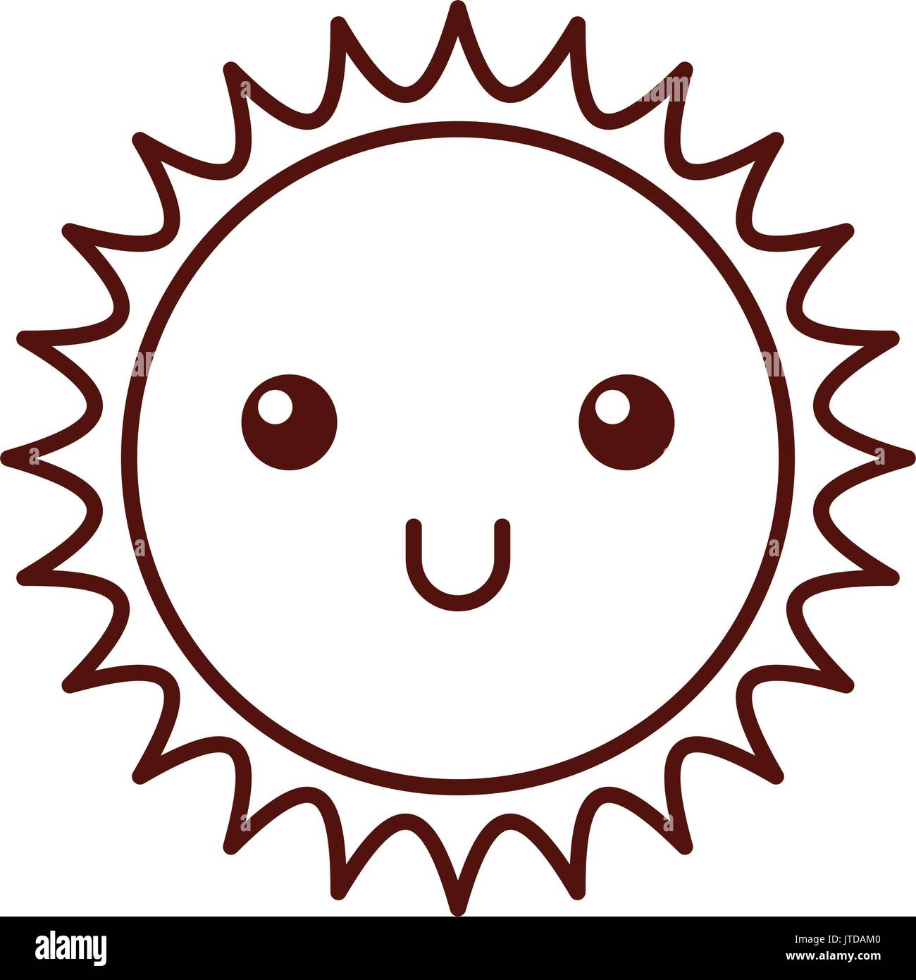 cute sun kawaii character Stock Vector Image & Art - Alamy