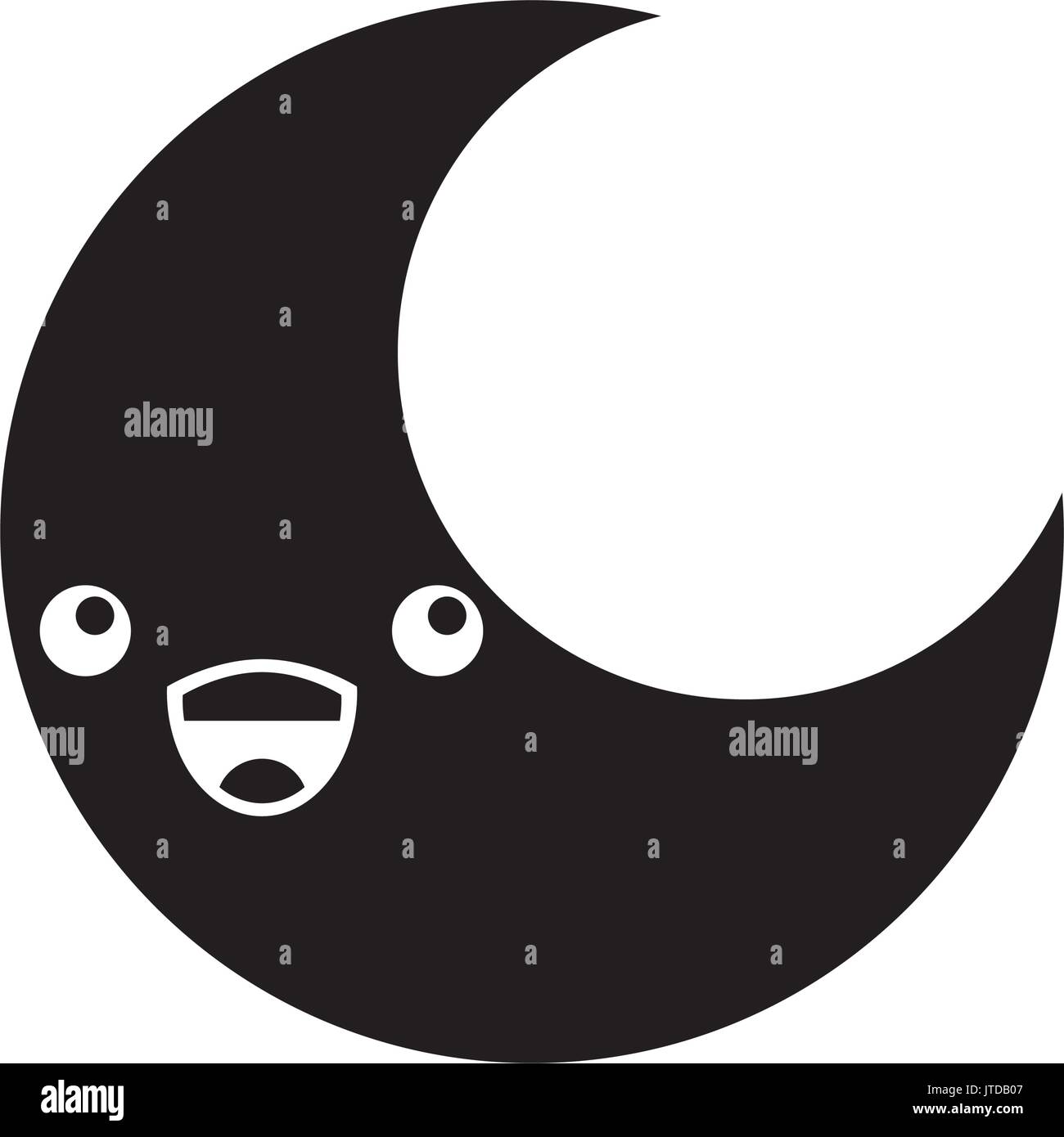 cute moon kawaii character Stock Vector Image & Art - Alamy