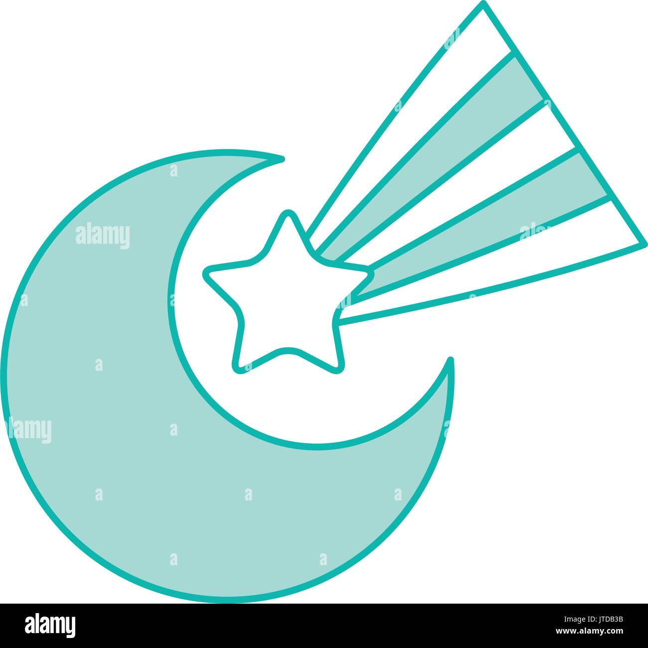 cute moon shooting star Stock Vector Image & Art - Alamy