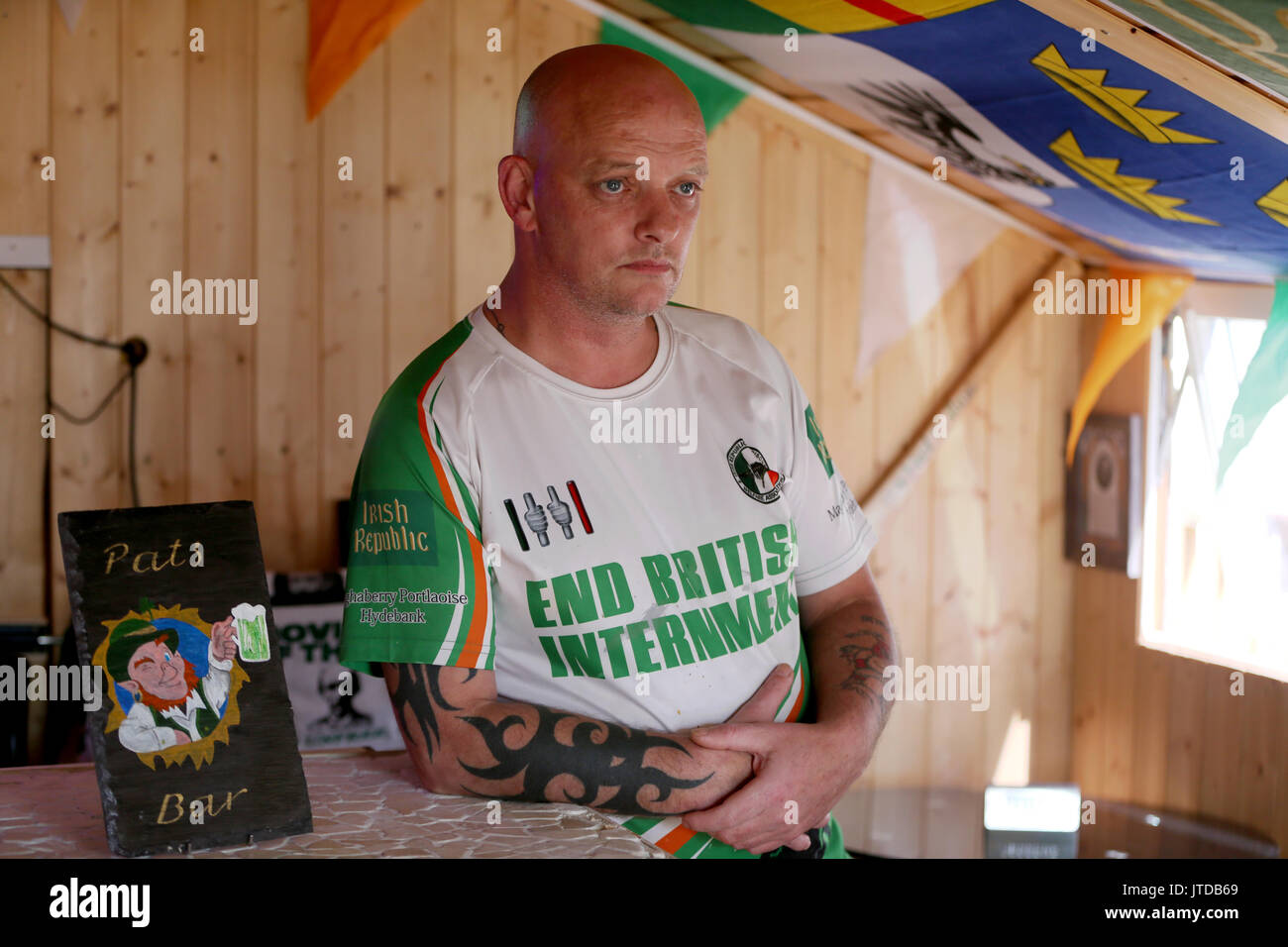 Patrick McCloskey inside his 1916 Easter Rising themed Pub called Pats ...
