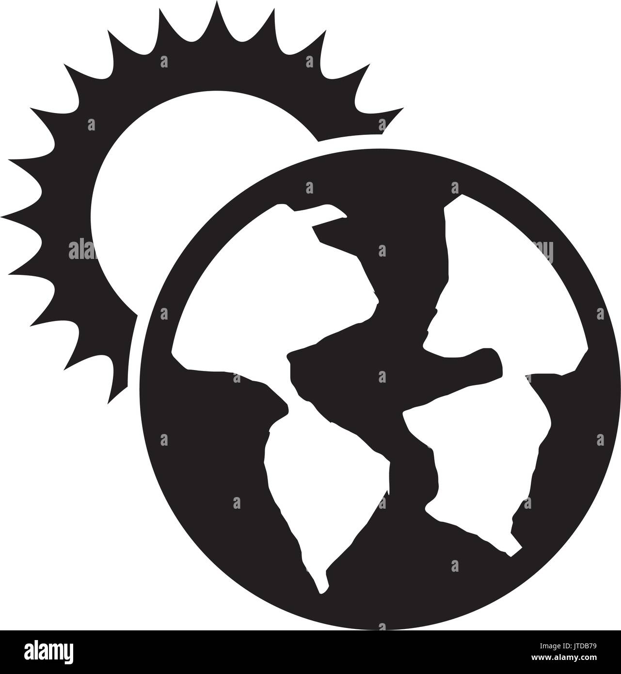 world planet earth with sun Stock Vector Image & Art - Alamy