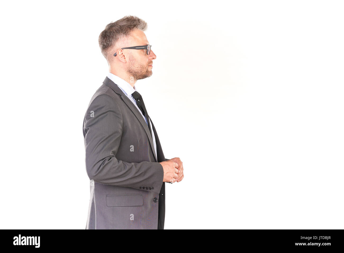 Profile view middle age Cut Out Stock Images & Pictures - Alamy