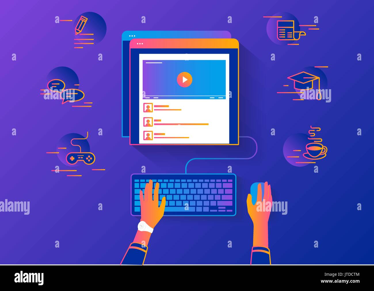 E learning background image Stock Vector Images - Alamy